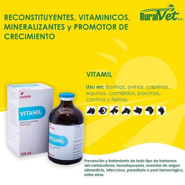 VITAMIL - Vitamínico inyectable - Ruralvet S.A: Productos Veterinarios ...